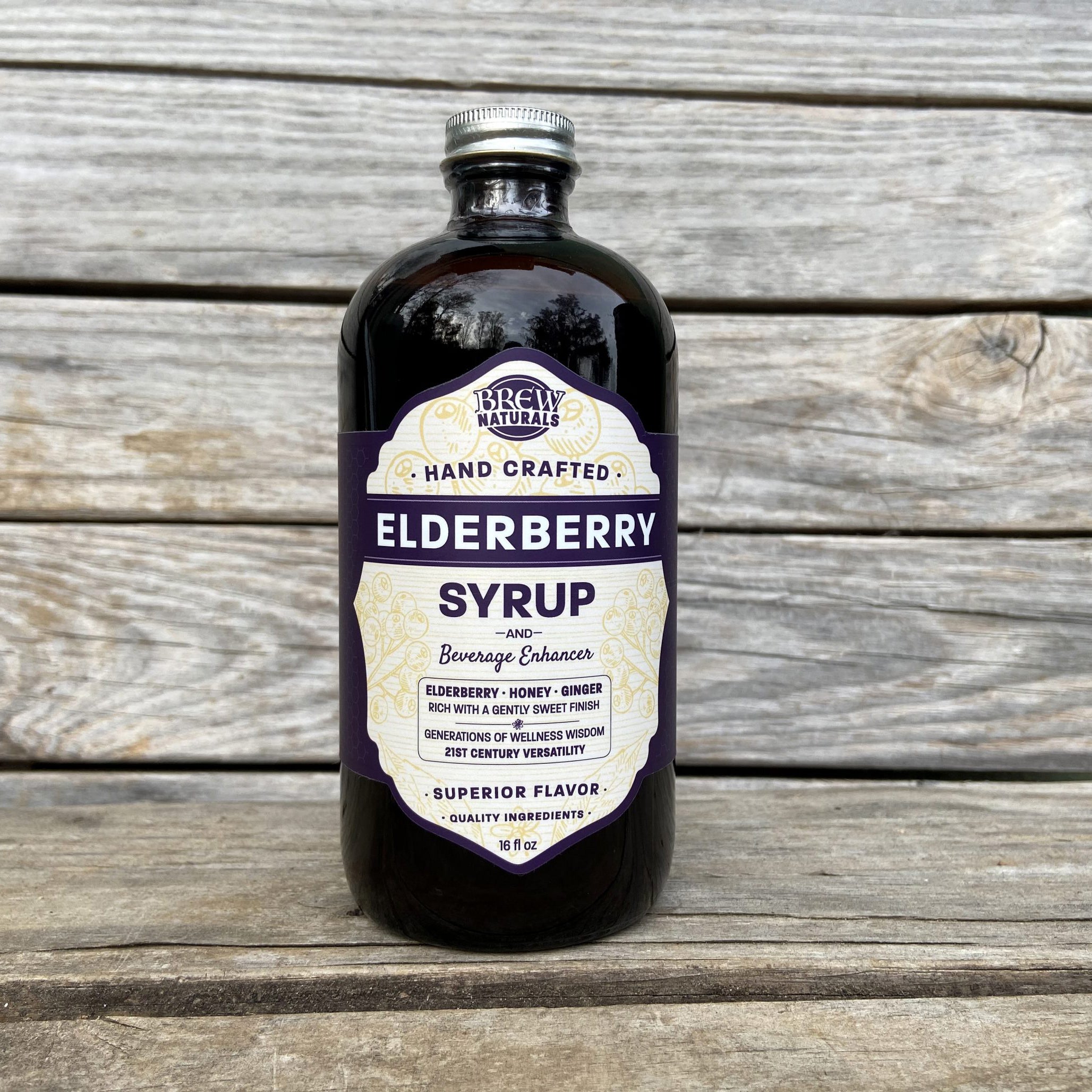 Brew Naturals Elderberry Syrup - 16oz, 8oz, 3.4oz